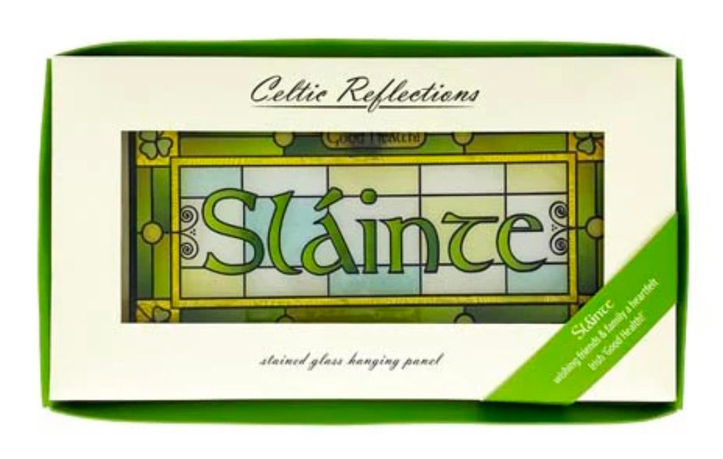 Slainte Stained Glass Hanging Panel – Casey's Irish Imports, Inc.